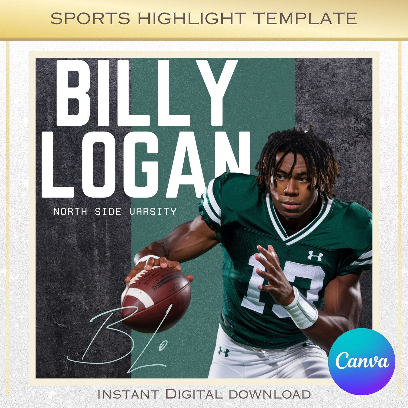 Sports Highlight Flyer Canva Template – Filtered Finesse