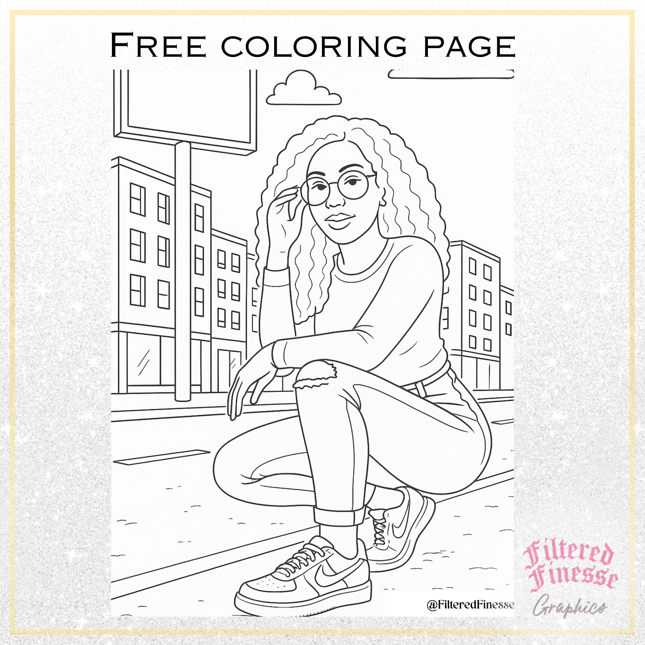 Street Style Billboard Coloring Page – Filtered Finesse